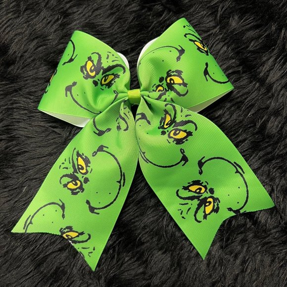 Accessories | New Handmade Grinch Cheer Hair Bow | Poshmark
